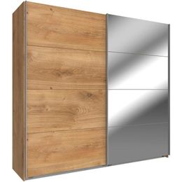 wimex Schwebet&uuml;renschrank &raquo;Easy&laquo; mit Teilspiegel braun B/H/T: 225cm x 210cm x 65cm, T&uuml;ren: 2 Stk.