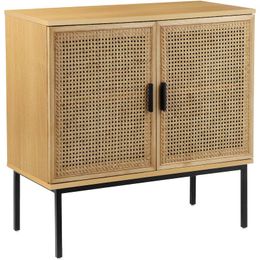 OTTO home Sideboard &raquo;Feines&laquo; FSC-Holz, Melamin, MDF, Metall & ABS mit Soft-Close, Breite 85 cm braun B/H/T: 85cm x 85cm x 40cm, Esche Eukalyptus, 2 
