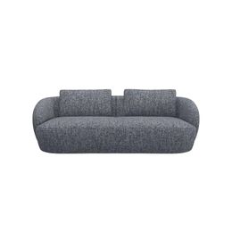 FLEXLUX 3-Sitzer &raquo;Torino, rund und bequem, Couch, Dreisitzer&laquo; Modernes, organisches Sofa-Design, Kaltschaum, Wellenunterfederung grau 100% Polyester B