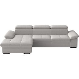 Sit & More sit&more Ecksofa &raquo;Viola, L-Form, B: 260 cm&laquo; optional Schlaffunktion,inkl Armteil- & Kopfteilverstellung grau 95% Polyester, 5% Polyamid B/H/T: 260cm x