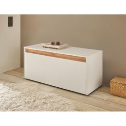 Home Affaire Schuhbank &raquo;GiRON/CiTY, Garderobenbank mit Klappe, Sitzbank in vier Farben&laquo; viel Stauraum, Platz f&uuml;r ca. 8 Paar Schuhe, 100 cm breit wei&szlig; 