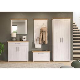 Home Affaire Garderoben-Set &raquo;COSENZA, Breite ca. 285 cm, 5-teilig, in Landhausoptik&laquo; Garderobenschrank, Sitzbank, Garderobenpaneel, Schuhschrank, 