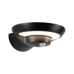 Paulmann LED Au&szlig;en-Wandleuchte &raquo;Solar Bordola IP44 180x211mm 3000K 3,5W 220lm Anthrazit Kunststoff&laquo; 1 Stk. Warmwei&szlig; Bewegungsmelder grau 1, H: 6,4cm, 1 Stk.