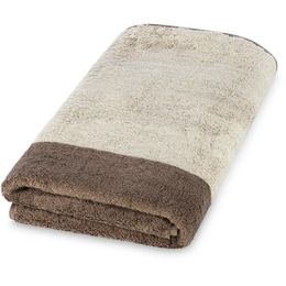 Ross Saunatuch &raquo;breiter Querstreifen SAUNA&laquo; aus feinster Baumwolle Frottier, Baumwolle B/L: 80cmx200cm, 1 Stk., Schriftzug, Frottier