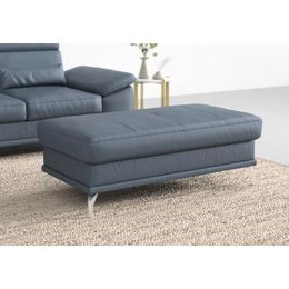 Sit & More sit&more Hocker &raquo;Cabrio, B: 133 cm&laquo; individuell zu kombinieren, Federkern blau B/H/T: 133cm x 48cm x 72cm, Leder
