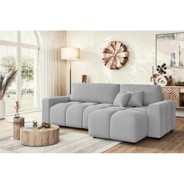 Home Affaire Ecksofa &raquo;FELICI, Schlafsofa 233cm, L-Form mit Recamiere beidseitig montierbar&laquo; Designsofa mit Bettfunktion und Bettkasten, Ma&szlig;e B/T/H: 