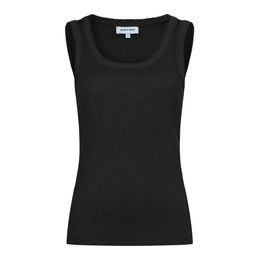 More & More More & More schmales, geripptes Basic-Tanktop in black | Gr.: 44