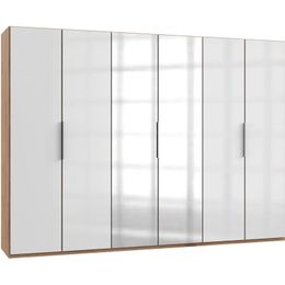 wimex Kleiderschrank &raquo;Level by fresh to go&laquo; mit Glas- und Spiegelt&uuml;ren braun B/H/T: 300cm x 216cm x 58cm, T&uuml;ren: 6 Stk.