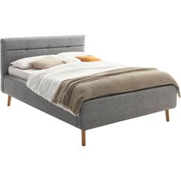 Meise M&ouml;bel meise.m&ouml;bel Polsterbett &raquo;Lotte&laquo; mit Lattenrost und Bettkasten grau Bezug Bett: Strukturstoff (100% Polyester) Liegefl&auml;che L&auml;nge B: 200cm x 140cm, 