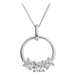 Firetti Damen Kettenanh&auml;nger &raquo;Schmuck Geschenk Gold 333 Halsschmuck Anh&auml;nger Fantasie Lab Grown&laquo; mit Brillanten silber 0,5 VS = sehr kleine 