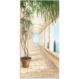 Artland Wandbild &raquo;Capri&laquo; Geb&auml;ude 1 Stk. tlg. als Alubild, Leinwandbild, Poster in verschied. Gr&ouml;&szlig;en beige B/H/T: 30cm x 60cm, Alu-Dibond-Druck Geb&auml;ude, 1 Stk.