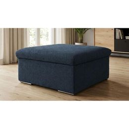 OTTO home Hocker &raquo;Salltum 87 x 87 cm, formsch&ouml;n und stabil&laquo; pflegeleichter Bezuggstoff blau 100% Polyester B/H/T: 87cm x 40cm x 87cm, Luxus-Microfaser