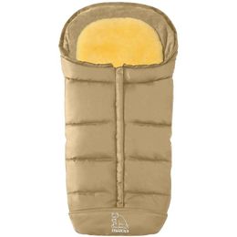 Heitmann Felle Fu&szlig;sack &raquo;Eisb&auml;rchen - Komfort 2 in 1 Lammfell Winterfu&szlig;sack - Premium Qualit&auml;t&laquo; mit Lammfell-Einlage, f&uuml;r Kinderwagen und Buggy, waschbar beige 