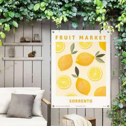 Reinders Poster &raquo;Zitronen&laquo; Outdoor f&uuml;r Garten oder Balkon gelb Leinwand B/H/T: 60cm x 80cm x 0,1cm