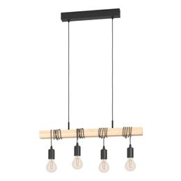 Eglo H&auml;ngeleuchte &raquo;TOWNSHEND&laquo; E27 1 Stk. Wohnzimmer, Esszimmer, 4-flammig, 110x10,5x70cm braun 4, &Oslash; 0cm H: 110cm, 1 Stk.