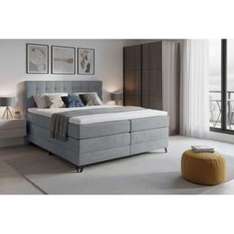 Home Affaire Boxspringbett &raquo;Ilona, Doppelbett, Polsterbett, Federkernbett, Komforbett, 160, 180 cm&laquo; inkl. Topper, zwei Bettk&auml;sten, Taschen-