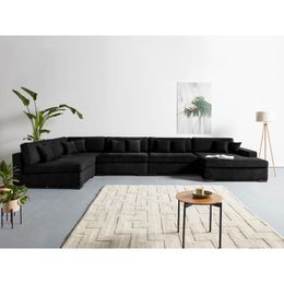 Home Affaire Wohnlandschaft &raquo;Skara XXL U-Form&laquo; Lounge-Sofa XXL mit Federkern-Polsterung, in vielen Bezugsvarianten grau 100% Polyester B/H/T: 510cm x 