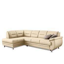 Sit & More sit&more Ecksofa &raquo;Mailand L-Form, B: 250 cm&laquo; optional Schlaffunktion,Ottomane,inkl 5 Jahre Herstellergarantie wei&szlig; Luxus-Kunstleder;Kunstleder Softlux