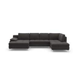 Sit & More sit&more Wohnlandschaft &raquo;Latigo U-Form&laquo; mit Recamiere, wahlweise mit Schlaffunktion und Bettkasten grau B/H/T: 326cm x 201cm, Luxus-Microfaser, 