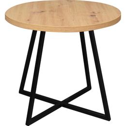 M&auml;usbacher Couchtisch &raquo;Couchtisch rund&laquo; Couchtisch rund Durchmesser 60cm, Metallgestell braun B/H/T: 50,5cm, Couchtisch Rund,Untergestell D