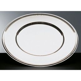APS Platzteller Edelstahl, &Oslash; 33 cm, mit Fadendekor silber Edelstahl Einheitsgr&ouml;&szlig;e