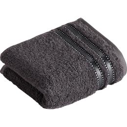 Vossen Gaestehandtuecher &raquo;Cult de Luxe&laquo; im Set, mit Glanzbord&uuml;re grau Walkfrottee, Obermaterial: 100% Baumwolle B/L: 30cmx50cm, 3 Stk., Walkfrottee