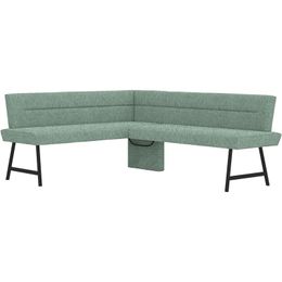OTTO home Eckbank &raquo;Sava&laquo; mit Wellenfederung im Sitz gr&uuml;n 100% PES B/H/T: 211cm x 84cm, Struktur, langer Schenkel rechts