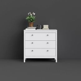 Home Affaire Kommode &raquo;Madrid, Aufbewahrung, Schubladenschrank, Stauraum&laquo; mit 3 Schubladen, Breite 82,3 cm wei&szlig; Holzwerkstoff B/H/T: 82,1cm x 79,7cm x 