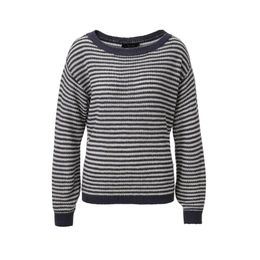 Aniston CASUAL Strickpullover in blau-wei&szlig; | Gr.: 42