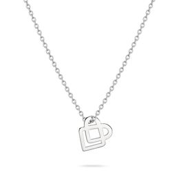 Liebeskind Berlin Damen Kette mit Anh&auml;nger &raquo;Schmuck Edelstahl Halskette Keep Loving Herz&laquo; silber Edelstahl, L: 45 B: 1,2mm