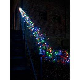 Konstsmide LED-Lichterkette &raquo;Weihnachtsdeko aussen&laquo; 960 Stk.-flammig Micro LED B&uuml;schellichterkette Cluster, mit 8 Funktionen, 960 Dioden schwarz 