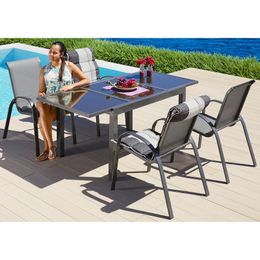 Merxx Garten-Essgruppe &raquo;Amalfi&laquo; grau Obermaterial: 100% Polyester Einheitsgr&ouml;&szlig;e