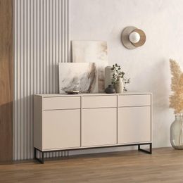 OTTO home Sideboard &raquo;Loft, Breite 157 cm, grifflose Kommode 3 T&uuml;ren/3 Schubk&auml;sten.&laquo; Schubladenschrank mit viel Stauraum, Einlegeb&ouml;den verstellbar 
