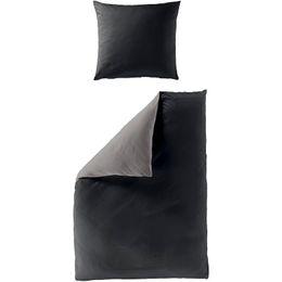 Bierbaum Wendebettw&auml;sche &raquo;Modern Uni in Gr. 135x200 oder 155x220 cm&laquo; 2 Stk. Modernes Unidesign: Schlichte, elegante Optik f&uuml;r jedes Schlafzimmer grau 