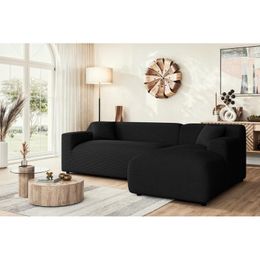 Home Affaire Ecksofa &raquo;LILLIANA Designsofa, L-Form mit Recamiere rechts/links bestellbar&laquo; L-Form mit Wellenunterfederung, Ma&szlig;e B/T/H: 256/160/76 cm 