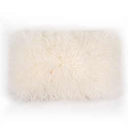Pad Dekokissen &raquo;Glory&laquo; Echtfell wei&szlig; Lammfell, Polyester B/L: 30cm x 50cm, 1 Stk.