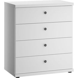 Wiemann Schubkastenkommode &raquo;G&ouml;teborg&laquo; vormontiert wei&szlig; Holzwerkstoff B/H/T: 75cm x 86cm x 42cm, 4 Stk., 4 Stk.