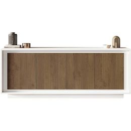 Home Affaire Sideboard &raquo;Sky, B/T 207/50 cm, Kommode/Anrichte/Stauraumschrank, 4 T&uuml;ren&laquo; Softclosing, Korpus & Front 22 mm stark, Rahmen-Optik 