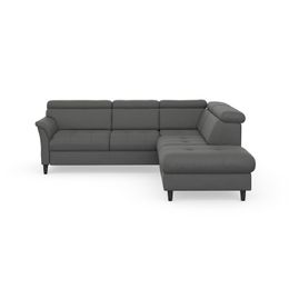 Sit & More sit&more Ecksofa &raquo;Marano L-Form&laquo; inklusive Kopfteilverstellung, optional Schlaffunktion & Bettkasten grau 100% Polyester B/H/T: 252cm x 216cm, Luxus-