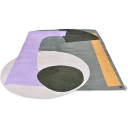Tom Tailor HOME Teppich &raquo;Shapes - EIGHT&laquo; Motivform 5 mm H&ouml;he Kurzflor, bedruckt, modernes Design gr&uuml;n Polyester B : 155cm 1 Stk., 5mm, L: 230cm