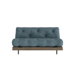 Karup Design Daybett &raquo;Roots Sofa Bed, Schlafsofa,, Bettfunktion, FSC -Massivholz,&laquo; Inkl. Futonmatratze, Made in Europe, langlebig, B: 140 oder 160 cm blau Bezug: 