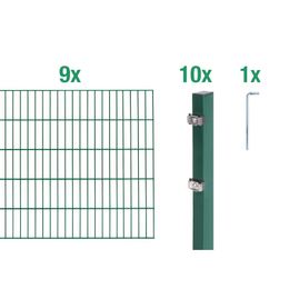 Alberts Doppelstabmattenzaun &raquo;Grundset&laquo; H&ouml;he: 80-200 cm, Gesamtl&auml;nge: 4-30 m, zum Einbetonieren Stahl H/L: 80cm x 18m