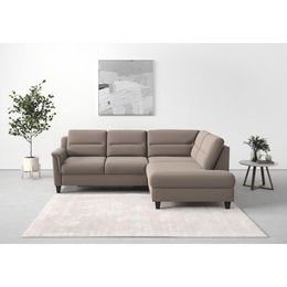 Sit & More sit&more Ecksofa &raquo;Far&ouml; L-Form&laquo; inklusive Federkern, wahlweise mit Schlaffunktion und Bettkasten grau B/H/T: 251cm x 90cm x 187cm, Luxus-Microfaser 