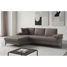 Sit & More sit&more Ecksofa &raquo;Morris Jubi, Recamiere, Breite 247 cm&laquo; mit Armteilfunktion,, wahlweise mit Schlaffunktion B/H/T: 247cm x 83cm x 171cm, NaturLEDER 