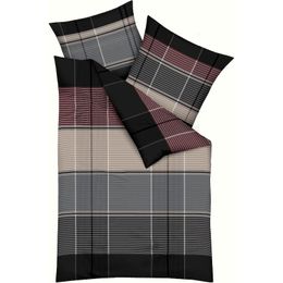Kaeppel Bettw&auml;sche &raquo;Architect&laquo; 2 Stk. grau Mako-Satin, Obermaterial: 100% Baumwolle B/L: 135cm x 200cm, 1 Stk., 1 Stk., Mako-Satin, B/L: 80cm x 80cm, 2 Stk.