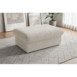 Sit & More sit&more Polsterhocker &raquo;Moreno, B: 90 cm&laquo; mit Stauraum, individuell kombinierbar beige 100% Polyester B/H/T: 90cm x 43cm x 60cm, Flachgewebe,mit 