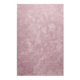 Teppich &raquo;Sienna&laquo; rechteckig 20 mm H&ouml;he Hochflor, Microfaser, uni, weich & kuschelig, Wohnzimmer, Schlafzimmer rosa Polyester B : 70cm 1 Stk., 20mm, L: