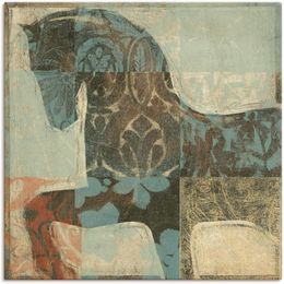 Artland Wandbild &raquo;Gemustertes Pferd I&laquo; Haustiere 1 Stk. tlg. als Alubild, Leinwandbild in verschied. Gr&ouml;&szlig;en beige B/H/T: 30cm x 30cm, Leinwandbild Haustiere 