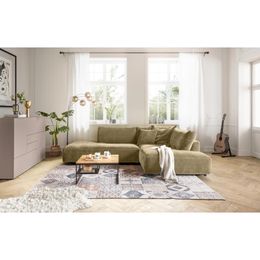 Musterring Ecksofa &raquo;Lucia bequem, elegant & zeitlos, elegante Sofa ohne Armlehnen&laquo; mit gro&szlig;em Longchair, verschiedene Farben, B304 x T224 cm gr&uuml;n 100% Polyester 