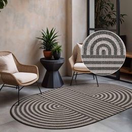 Ted Baker Teppich &raquo;Woodfield, Wendeteppich&laquo; oval 8 mm H&ouml;he Designteppich, Wetterfest, Pflegeleicht, Modern, Wohnzimmer, Terrasse grau Polypropylen B : 160cm 1 